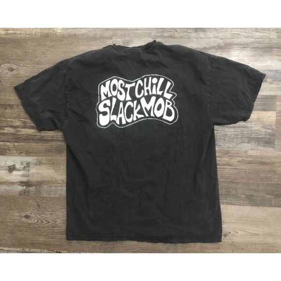 Hanes | Shirts | Vintage Most Chill Slackmob Mens Large Black T Shirt ...